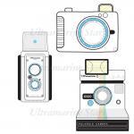 Printable Digital Clip Art: Camera Set on Luulla