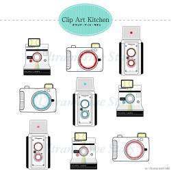 Printable Digital Clip Art: Camera Set on Luulla