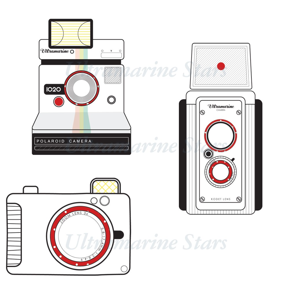 Printable Digital Clip Art: Camera Set on Luulla